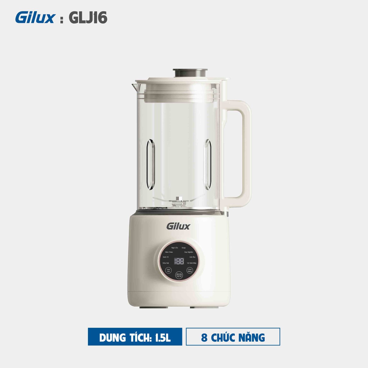 Máy làm sữa hạt đa năng Gilux GLJ16 - 8in1 - Xay nấu sữa hạt êm ái, độ ồn thấp nhất thị trường ...